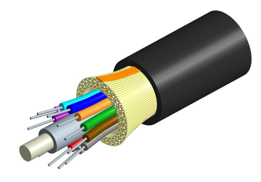 Cable de fibra óptica de 12 hilos mono modo (SM) de uso interior ...